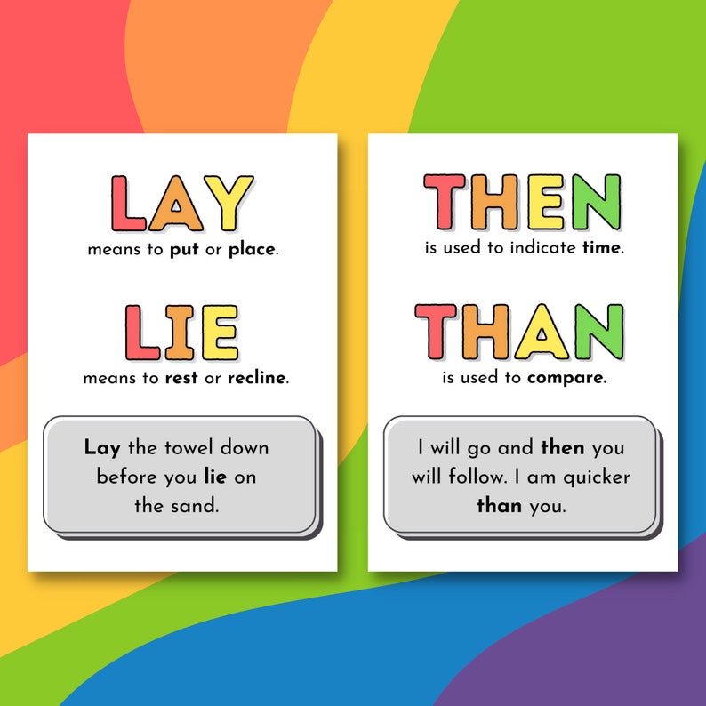 Confused Words Classroom Poster Set of 10, Education, Language Posters ...