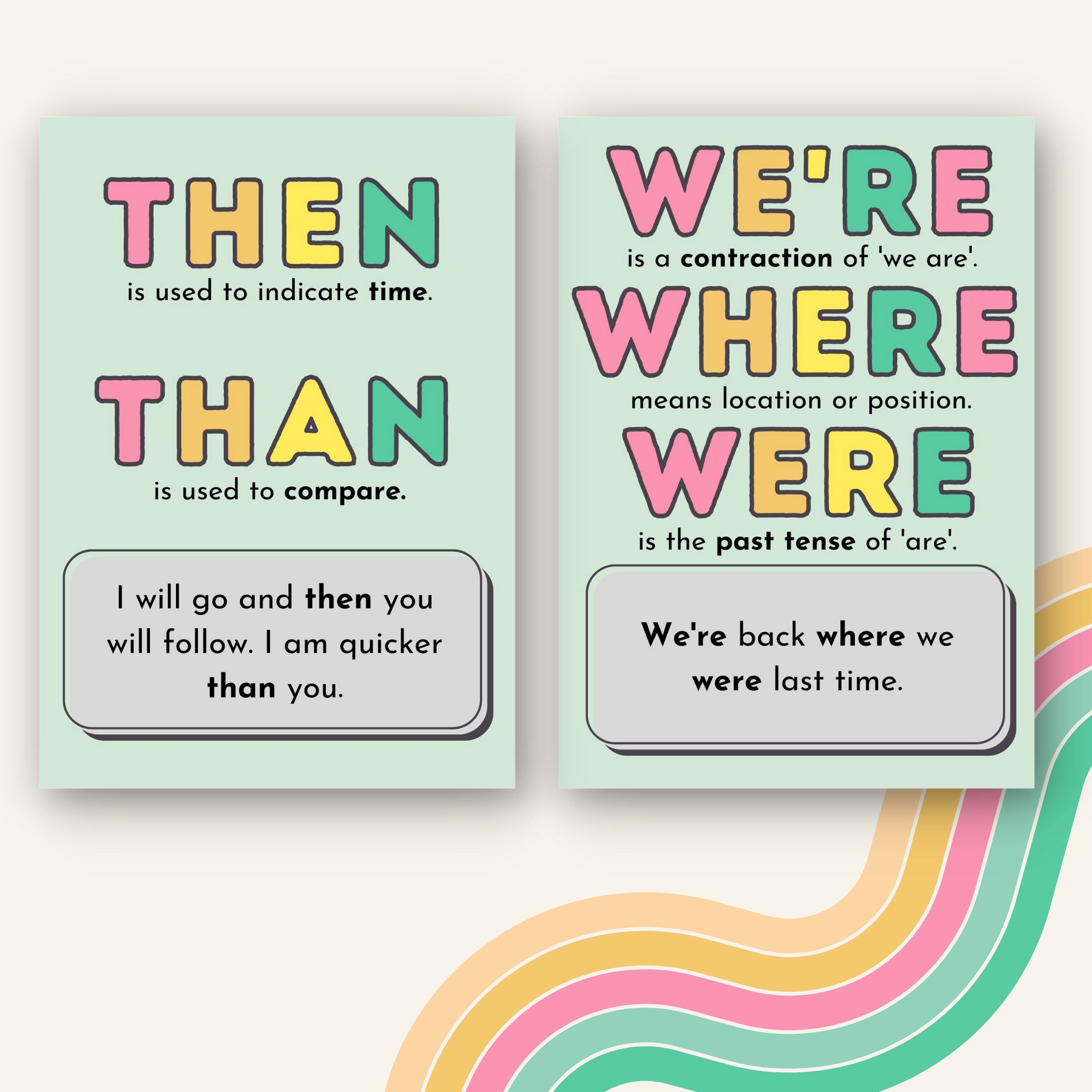 Confused Words Classroom Poster Set of 10, Education, Language Posters ...