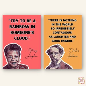 Famous Author Quotes Classroom Poster Set of 10 / Education / Language ...