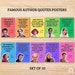 Famous Author Quotes Classroom Poster Set of 10 / Education / Language ...