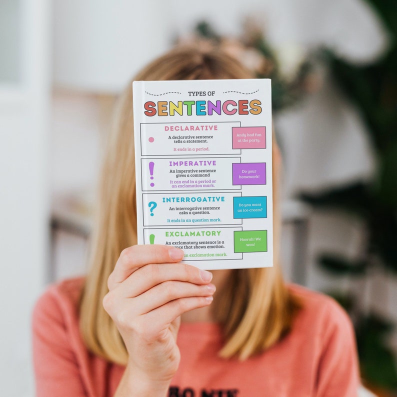 Types of Sentences Poster, English Language, Grammar Posters ...