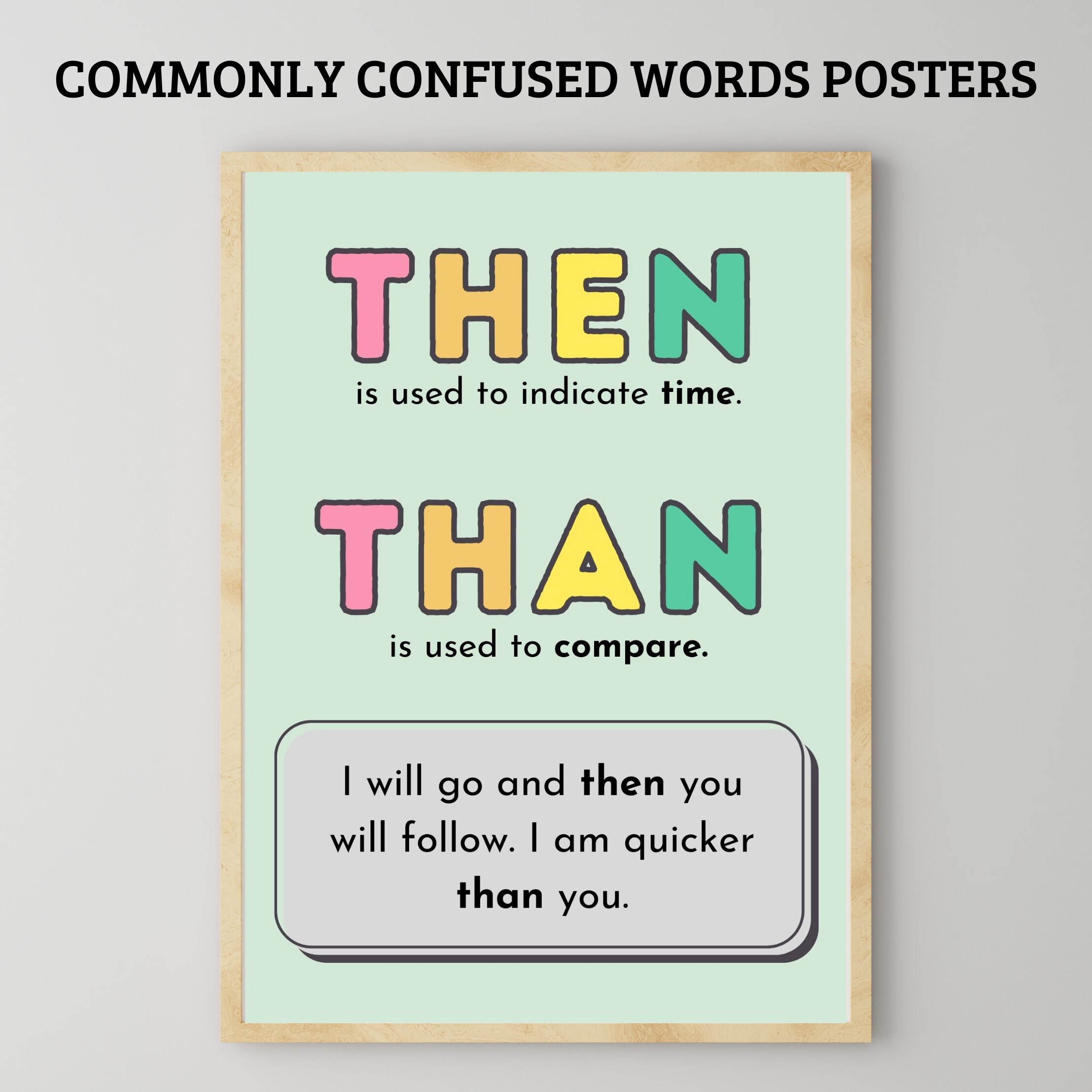 Confused Words Classroom Poster Set of 10, Education, Language Posters ...