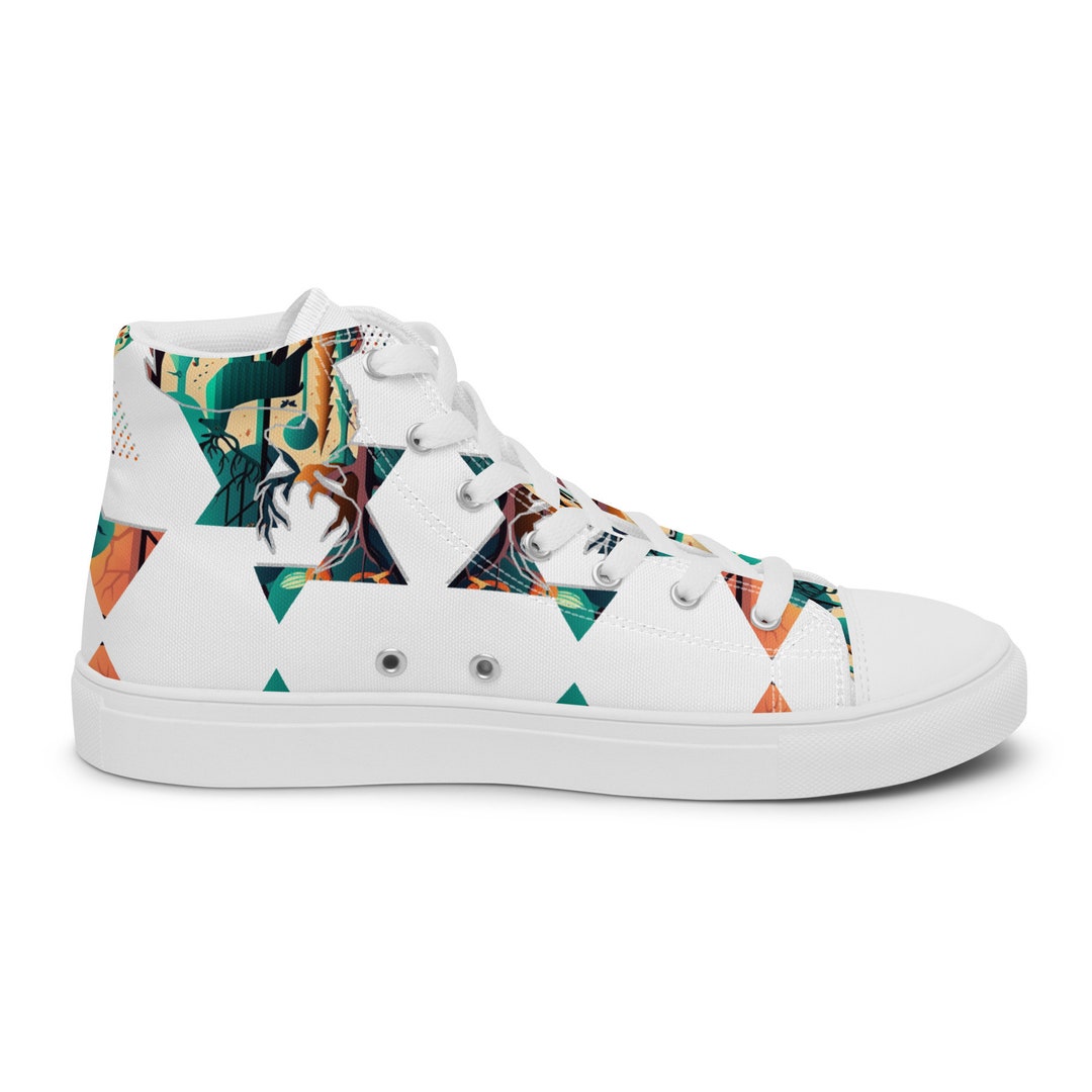 Deer in the Woods Hiking Forest Motive Womens High Top Canvas Shoes - Etsy