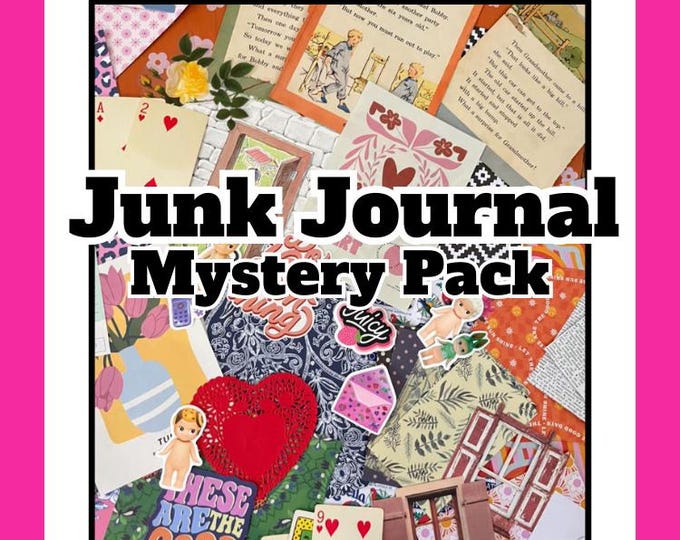 Junk Journal Art Scrap Supply Kit - Starter - Mystery Assorted Ephemera ...