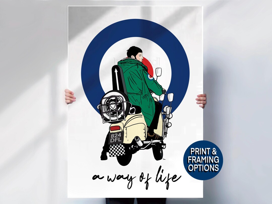 Mod Print - Mod Poster - Scooter Poster - Scooter Print -quadrophenia ...