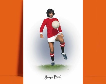 George Best Manchester United Legend Art Print Football Art - Etsy