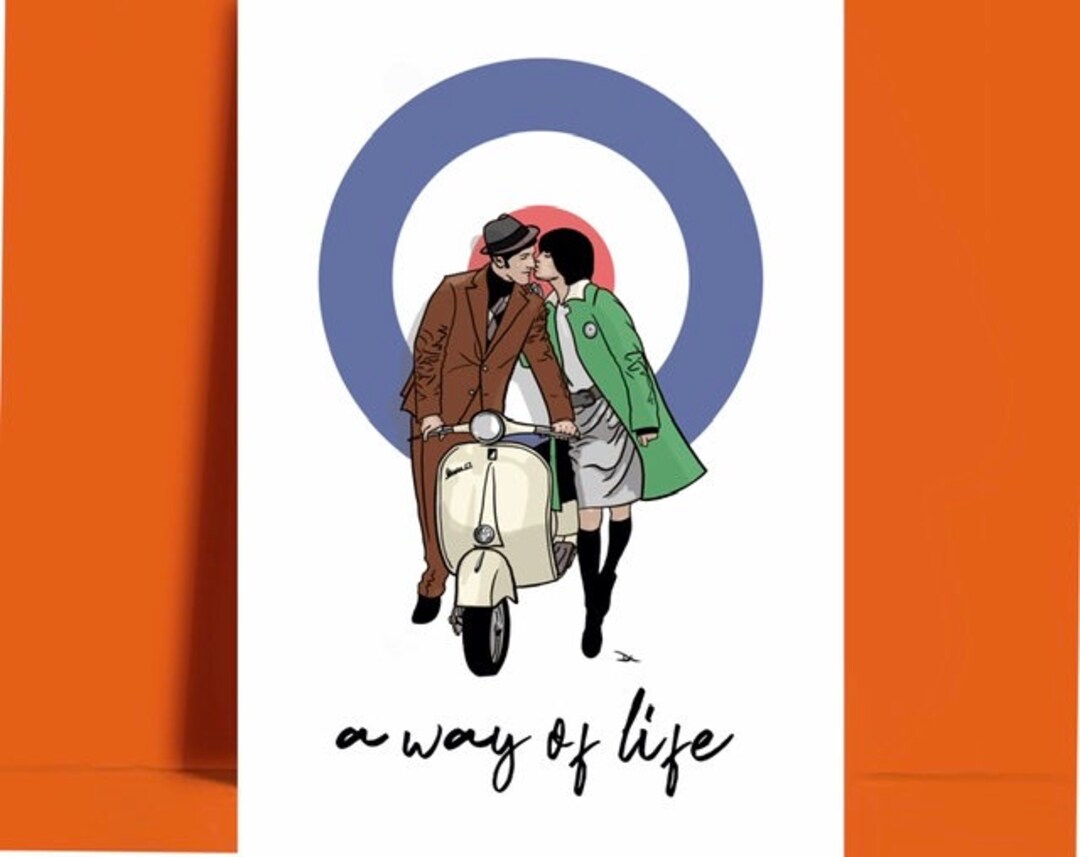 Mod Scooter a Way of Life Mod Poster Quadrophenia Vespa Art - Etsy