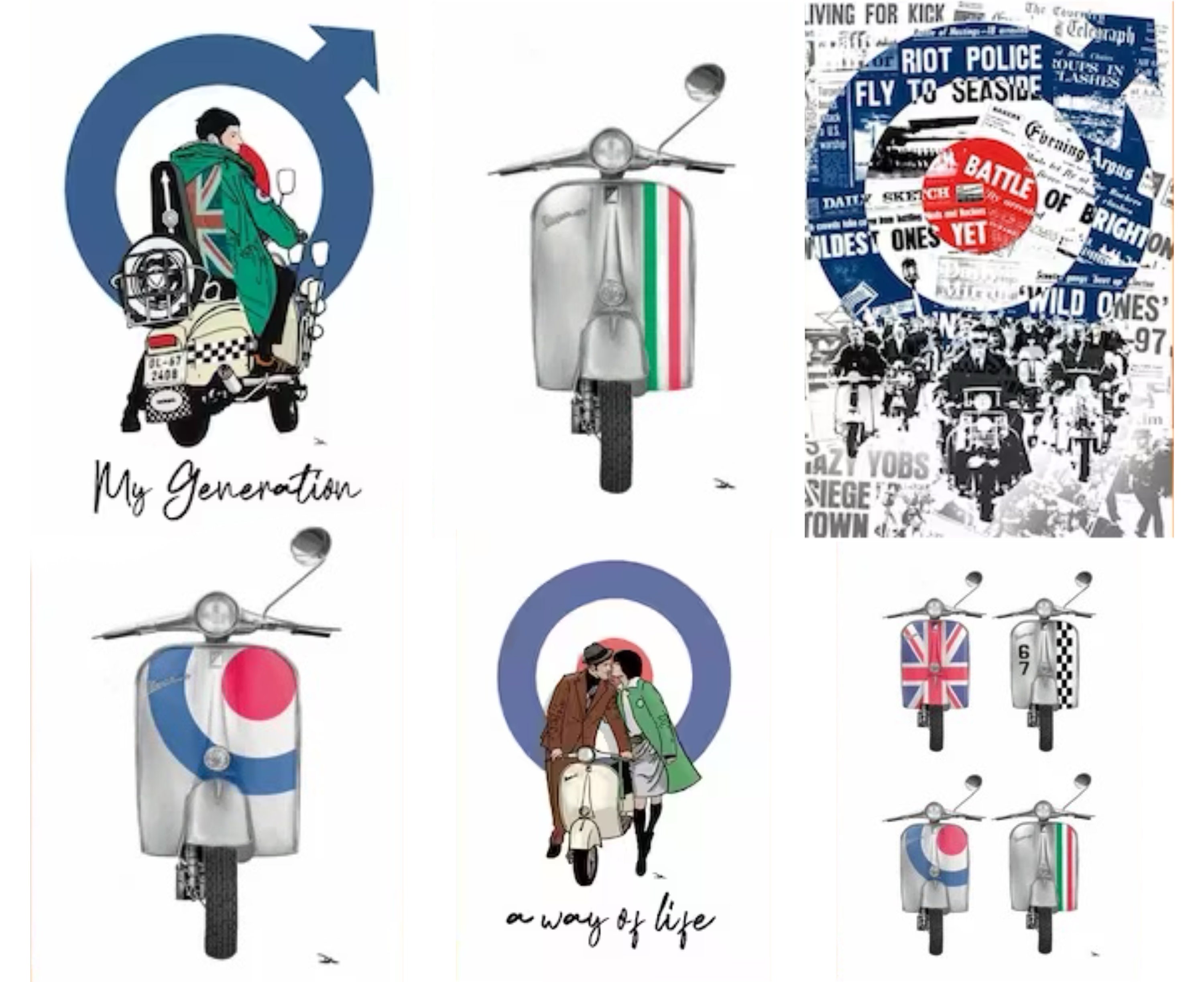 Mod Poster Mod Print Scooter Poster Scooter Print quadrophenia a Way of ...