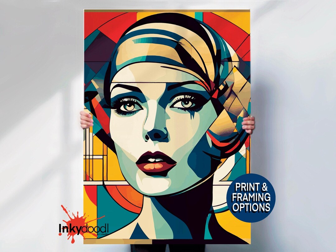 Retro Wall Art, Art Deco Pop Art Print , Era of Elegance , Art Deco ...