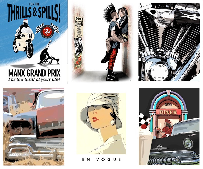 Mod Poster Mod Print Scooter Poster Scooter Print Mod Couple a Way of ...