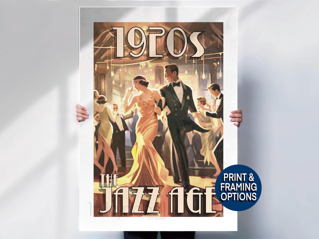 JAZZ Poster - the Jazz Age Art Print - Roaring 20s Print - Art Deco ...