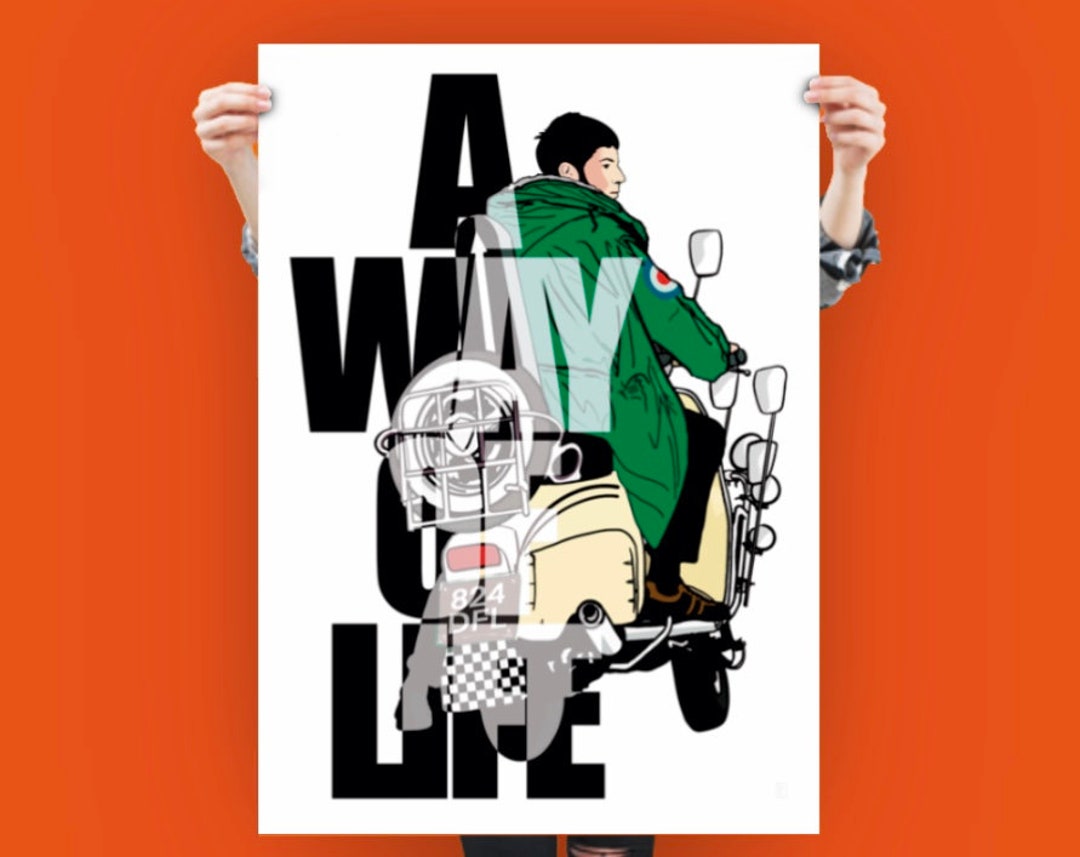 Mod Poster Mod Print Scooter Poster Scooter Print a Way of Life Mod ...