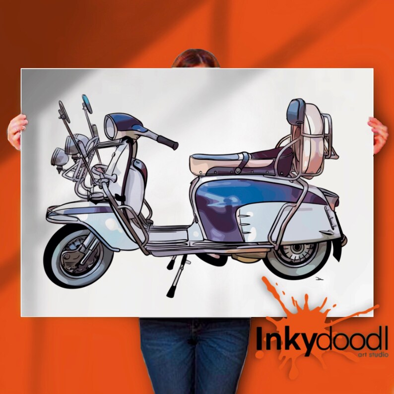 Lambretta Poster Lambretta Print Scooter Poster Scooter Print ...