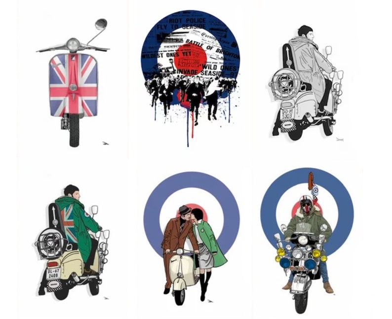 Mod Poster Mod Print Scooter Poster Scooter Print - Etsy UK