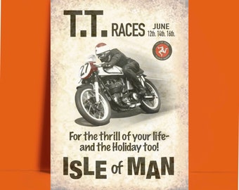 Isle of Man Tt Poster - Etsy UK