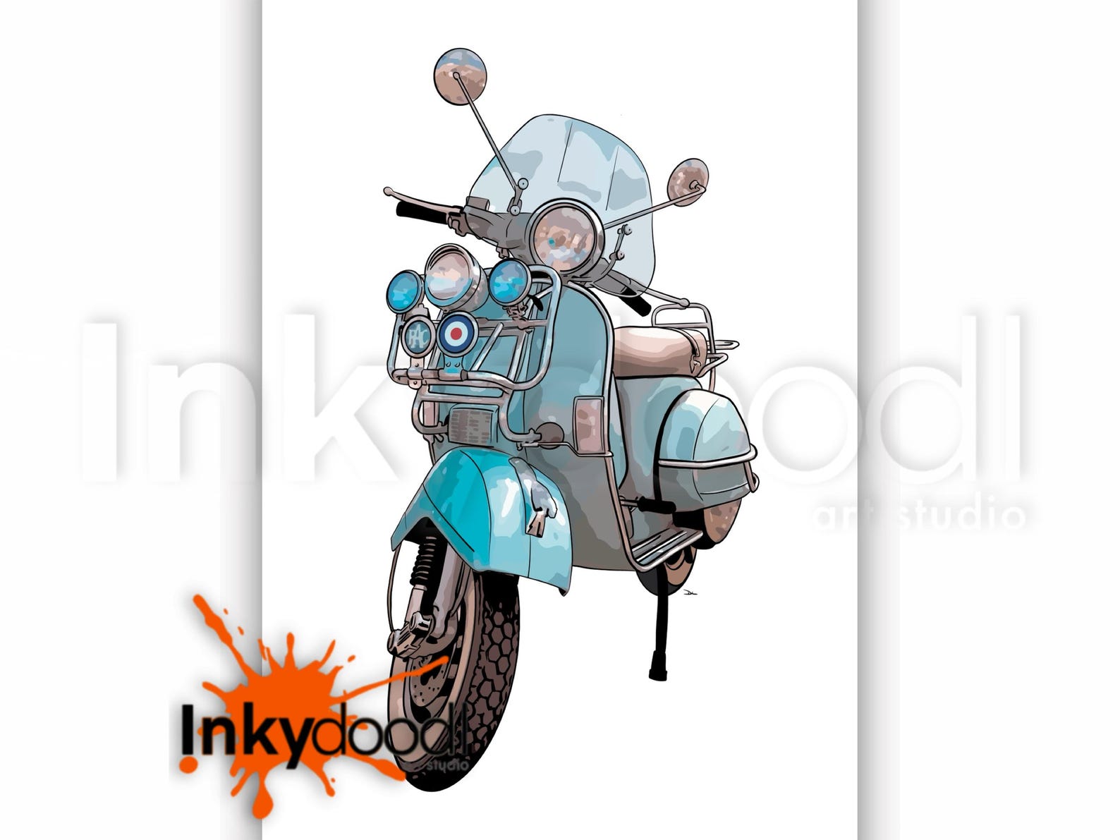 Vespa Poster - Vespa Print - Scooter Poster - Scooter Print ...