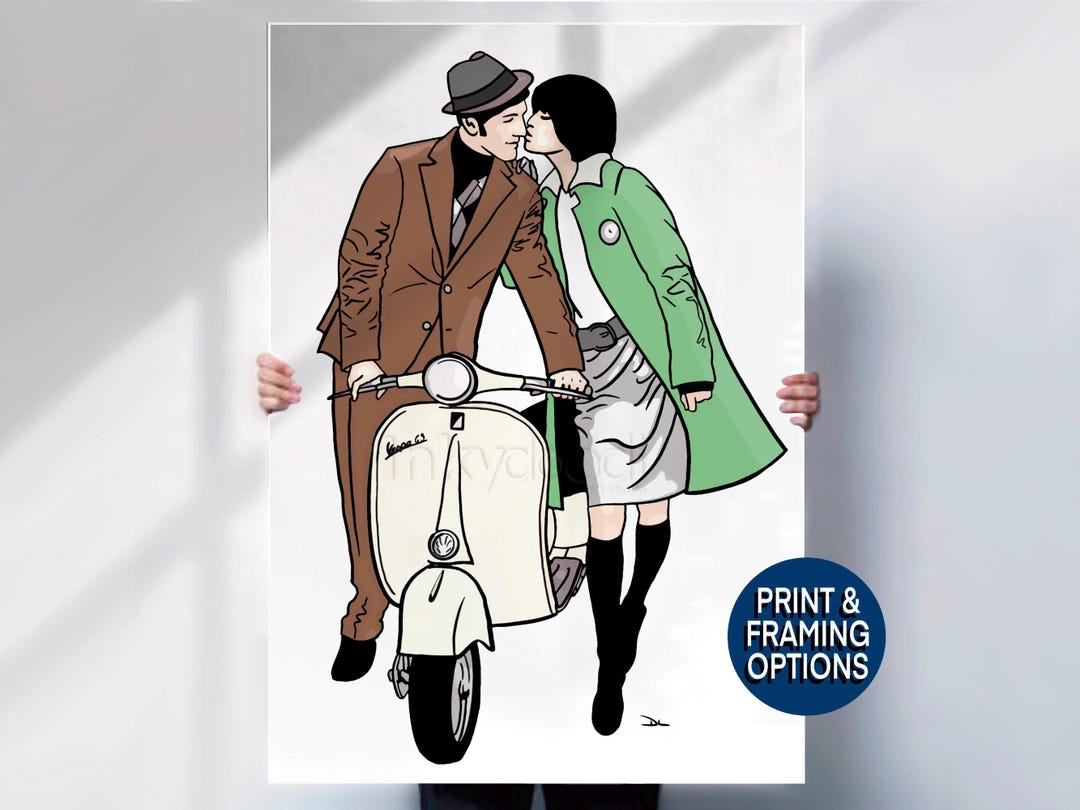 Mod Wall Art - Kissing Mods Print - Mod Poster - Mod Posters - Etsy