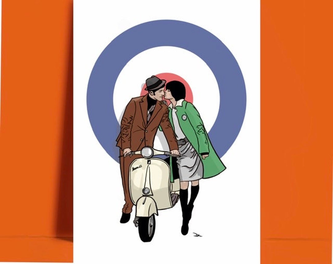 Kissing Mods Vespa Target Mod Poster Art Print UNFRAMED ART - Etsy UK