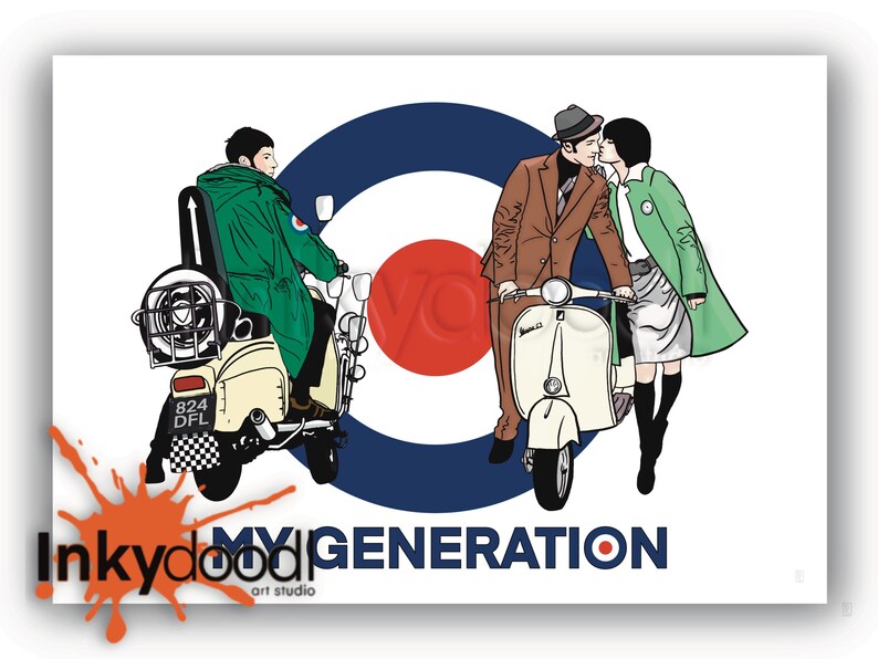 Mod Poster - Mod Print - Scooter Poster - Scooter Print - My Generation ...