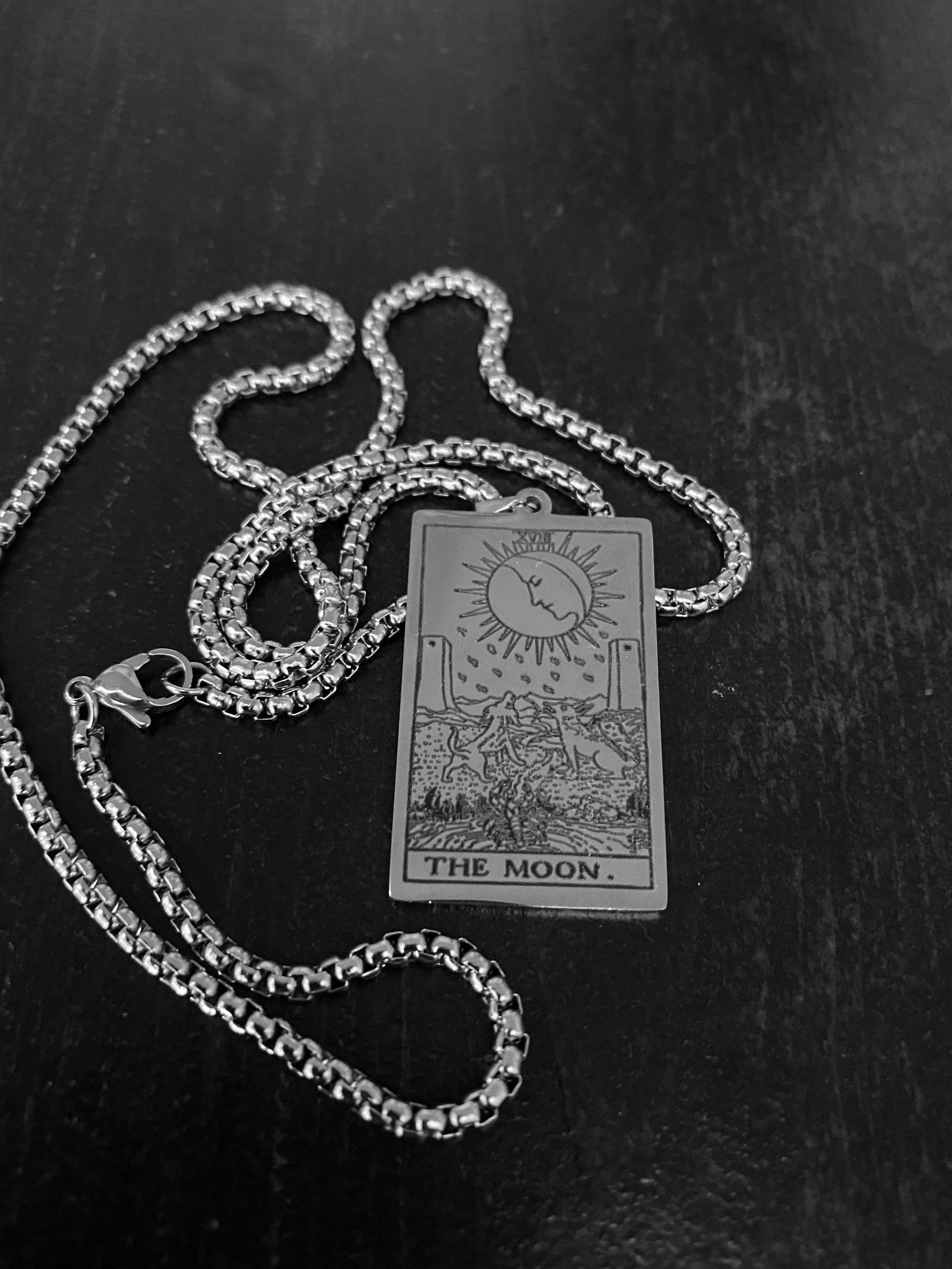 Assorted Tarot Card Pendant & Chain | Etsy