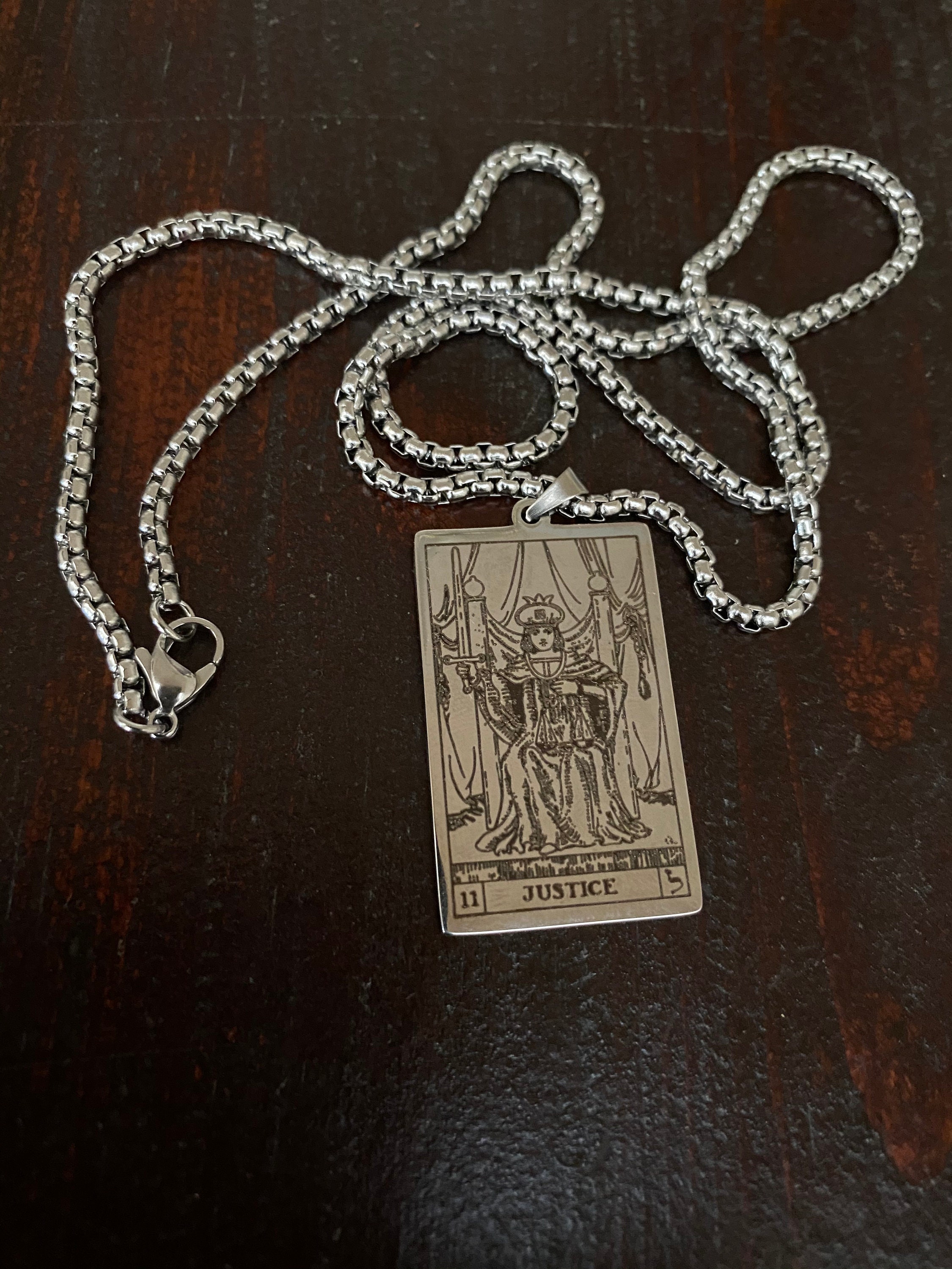 Assorted Tarot Card Pendant & Chain | Etsy