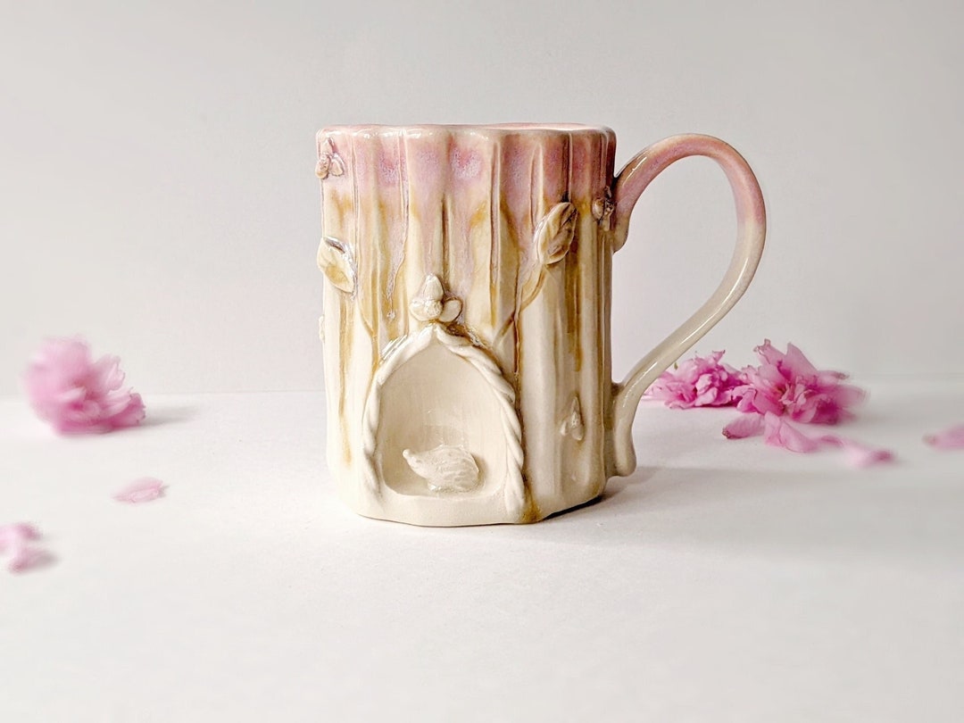 Smiling Hedgehog Pottery Mug, Handmade Stoneware Coffee Cup - Etsy