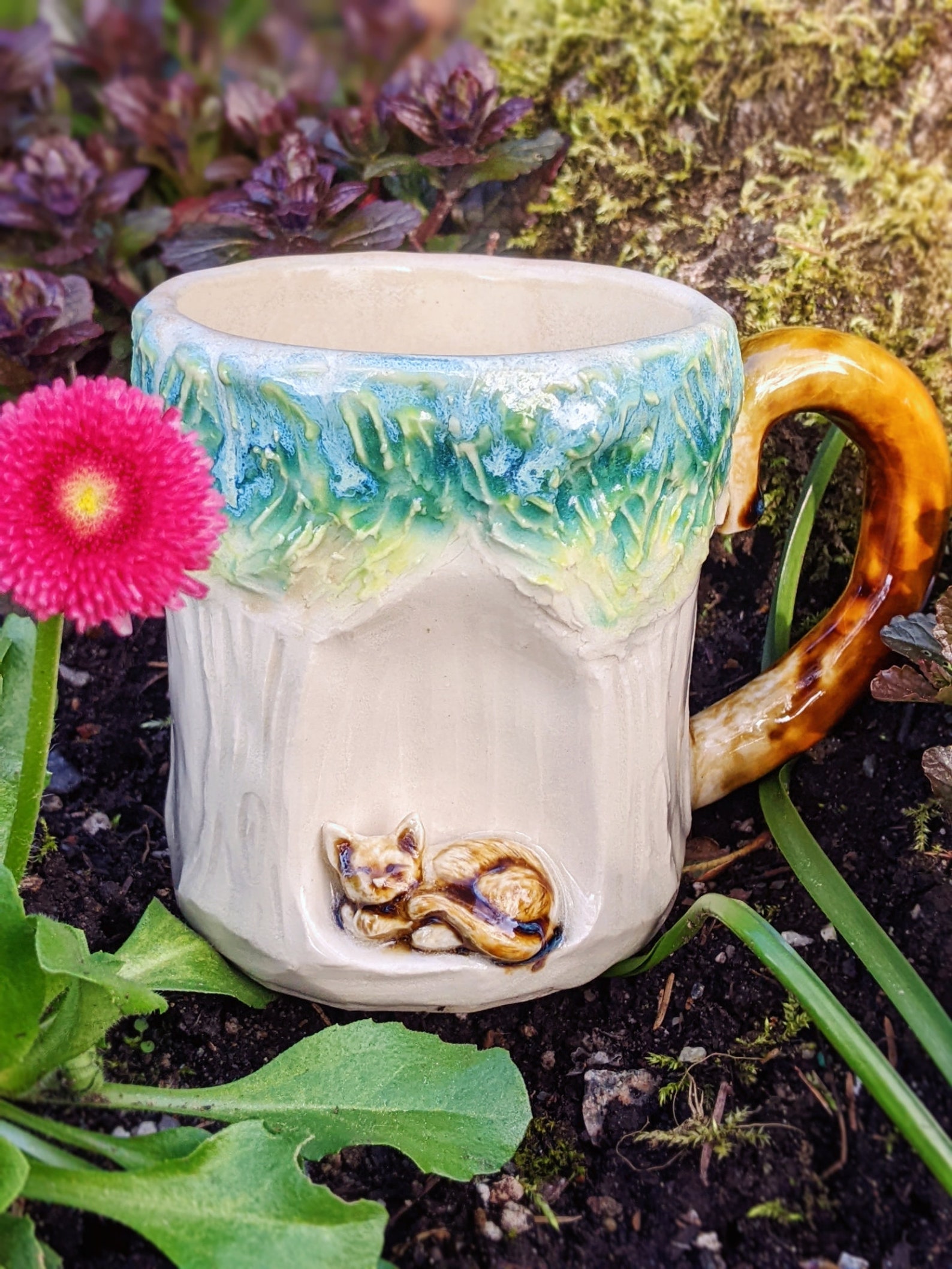 Napping Cat Mug Made to Order One of a Kind Handmade - Etsy