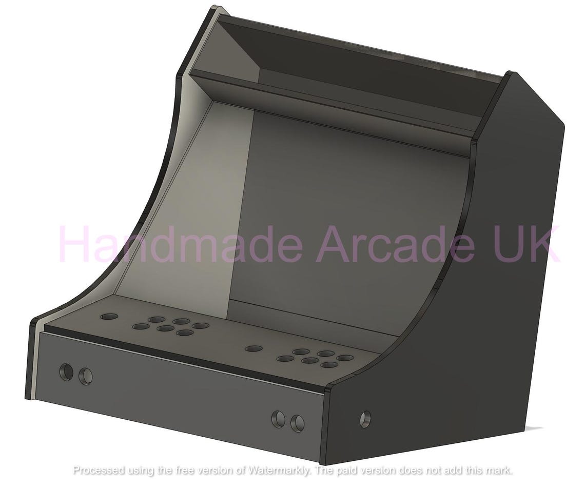 24” Bartop Arcade Cabinet Design Plans With Fusion360 CAD Project File and DXF Retropie MAME ...