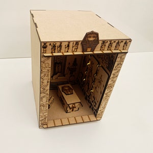 Egyptian Tomb, Pharaoh's Pyramid Sarcophagus Burial Chamber - Laser Cut ...