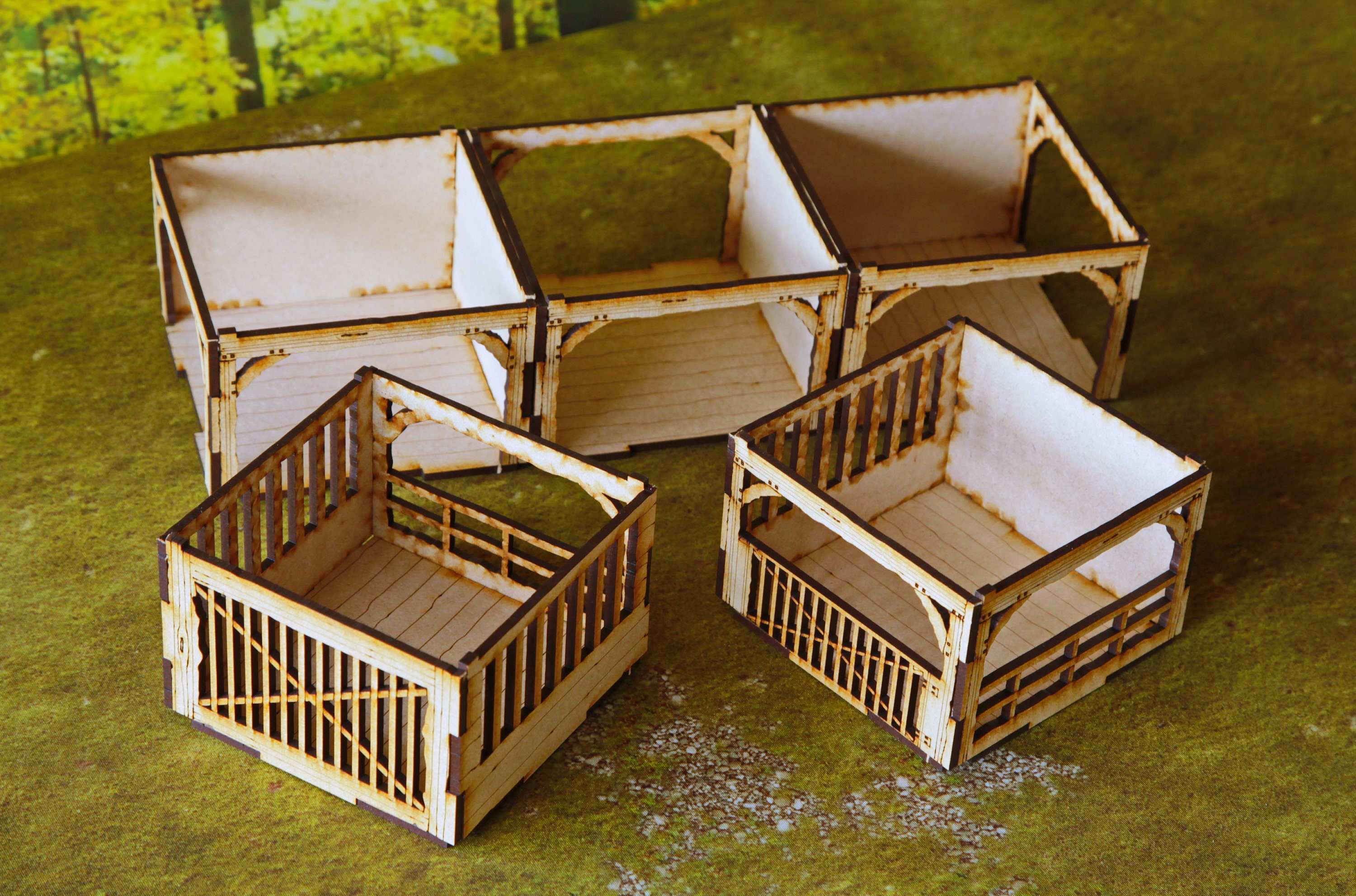 Pack of Five Barns Laser Cut/cnc Digital SVG File - Etsy