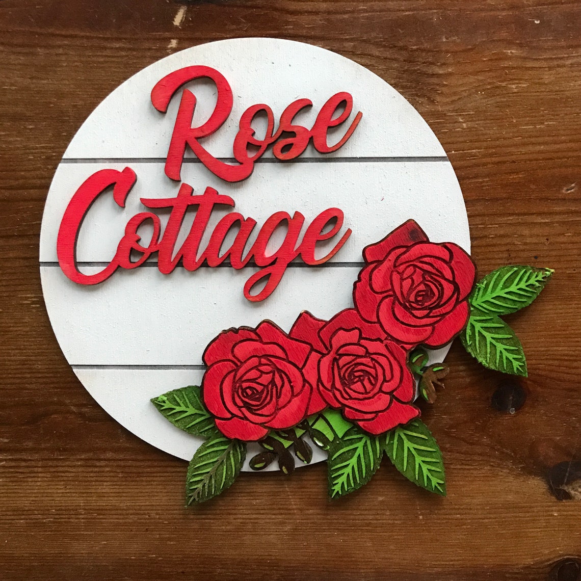 Rose/flower House Sign "rose Cottage" SVG - Glowforge / Laser Designs ...