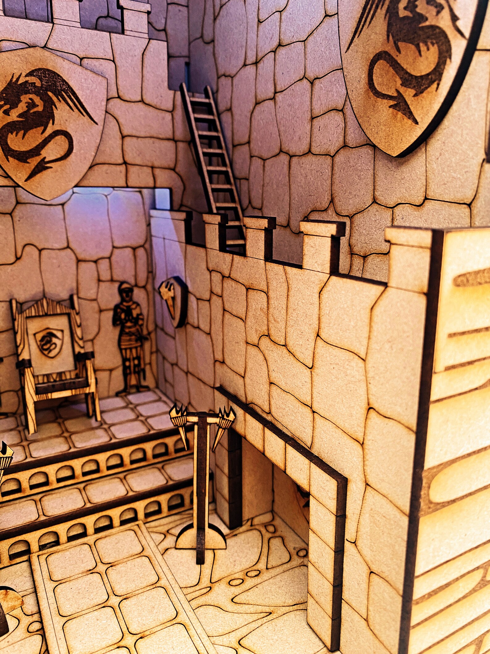 Medieval Fantasy Castle - Throne Room - Royal Palace - Laser Cut or CNC ...