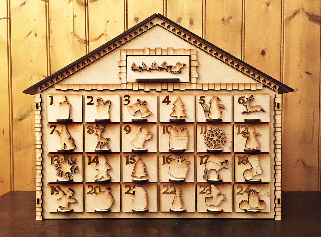 Christmas Advent Calendar Large Sized for Xmas Laser Cut or CNC Digital ...