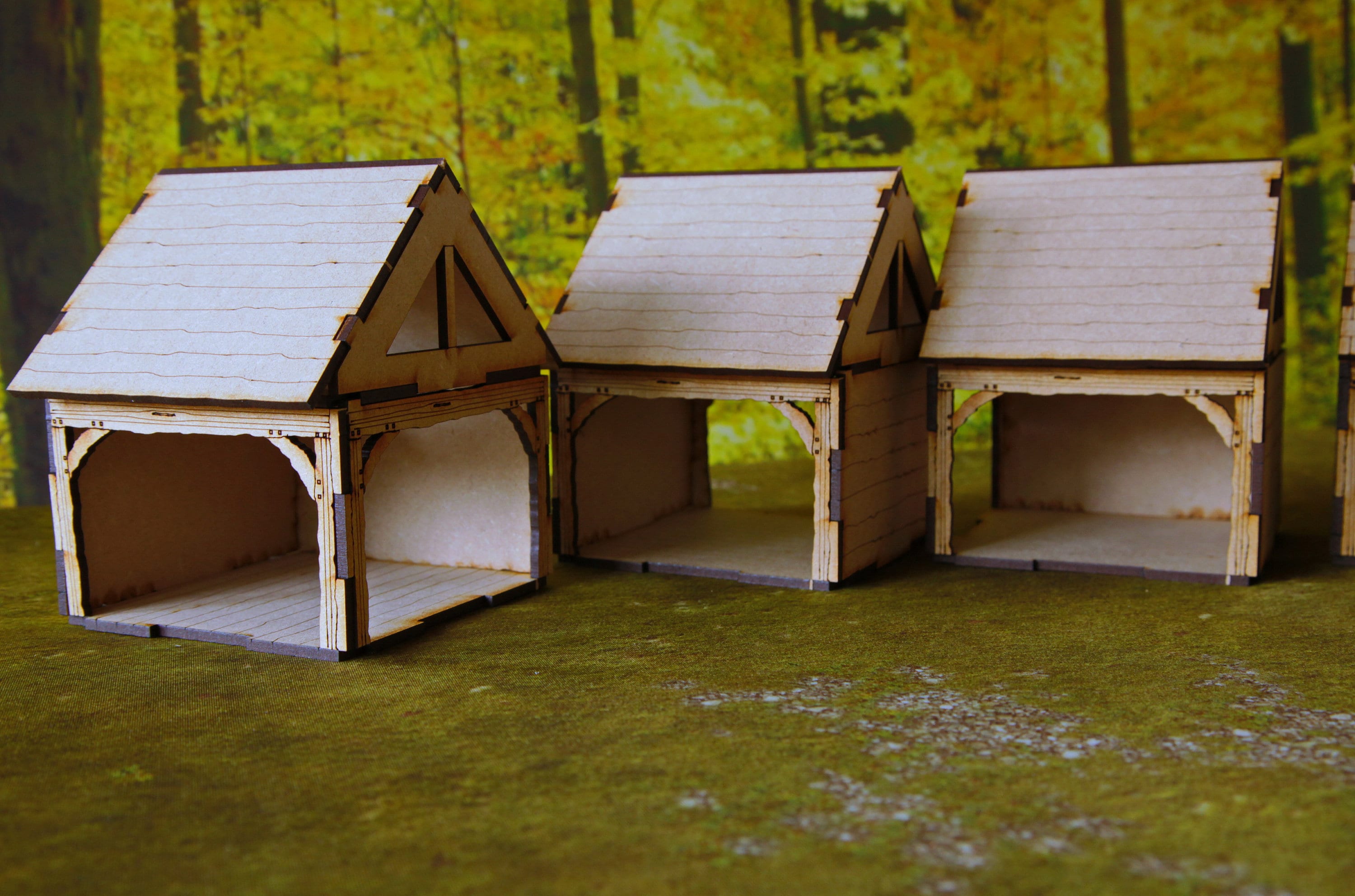 Pack of Five Barns Laser Cut/cnc Digital SVG File - Etsy