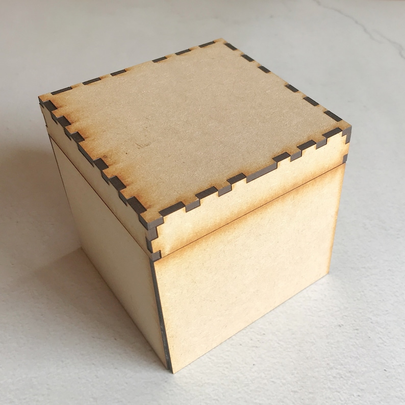 4 Inch Square Box - SVG - Glowforge / Laser Designs SVG Instant ...