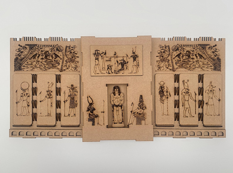 Egyptian Tomb, Pharaoh's Pyramid Sarcophagus Burial Chamber - Laser Cut ...