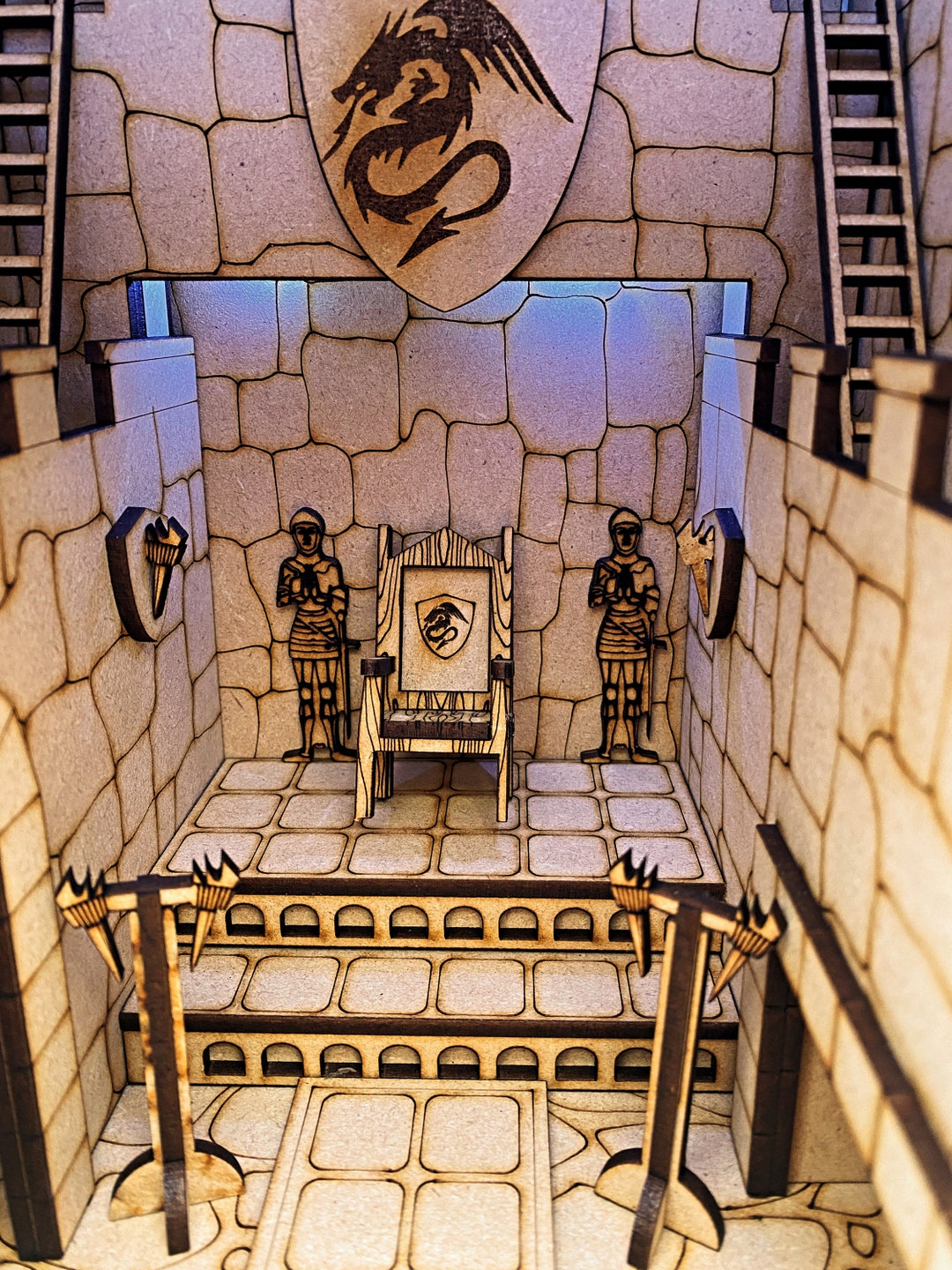 Medieval Fantasy Castle - Throne Room - Royal Palace - Laser Cut or CNC ...