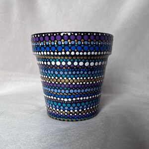 Hand Painted Dot Art Flower Pot - Etsy