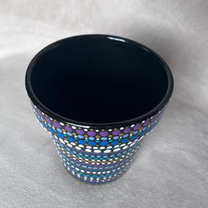 Hand Painted Dot Art Flower Pot - Etsy