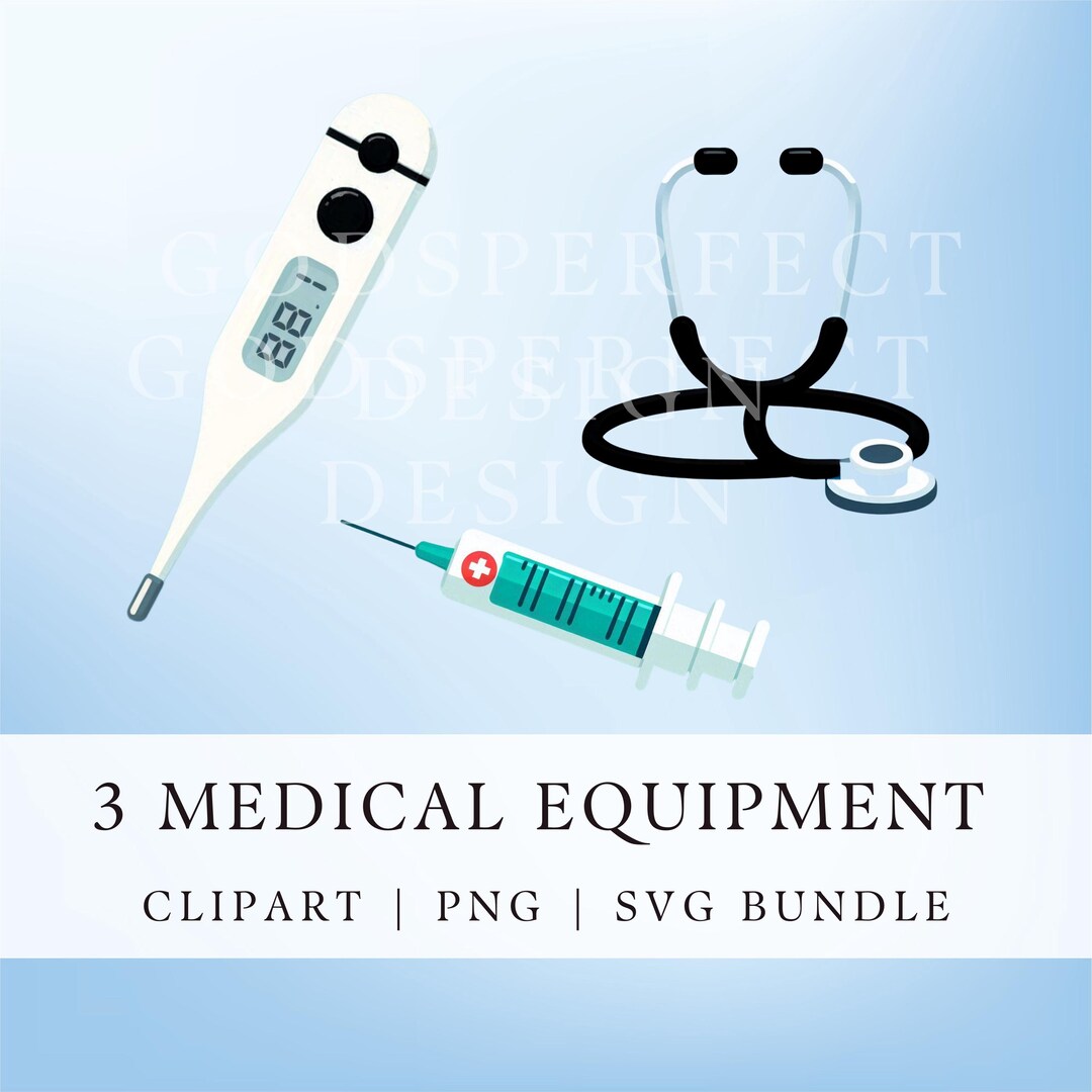 Medical Equipment Clipart Bundle of 3 | Medical Png | Svg Png ...
