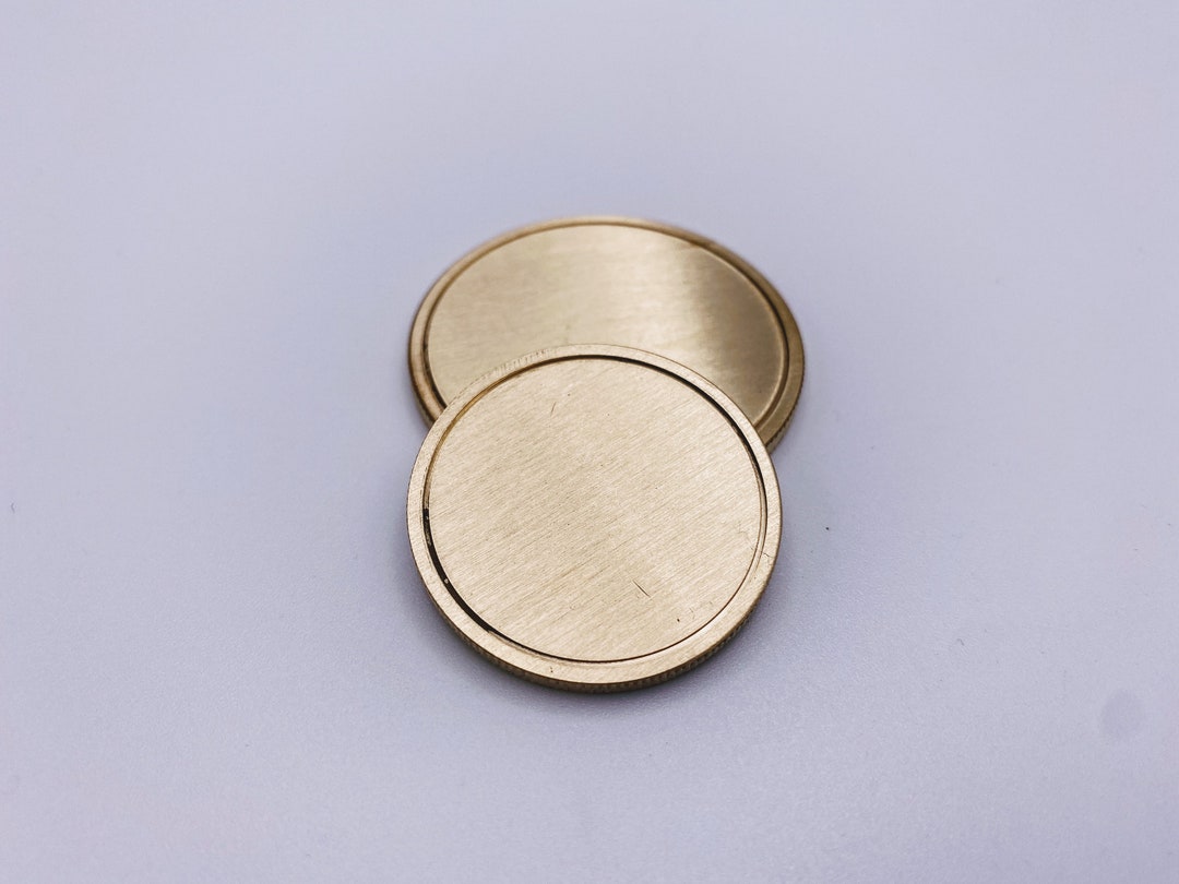Brass Coin Blanks - Challenge Coin - Reed Edge - Grooved - Brushed ...