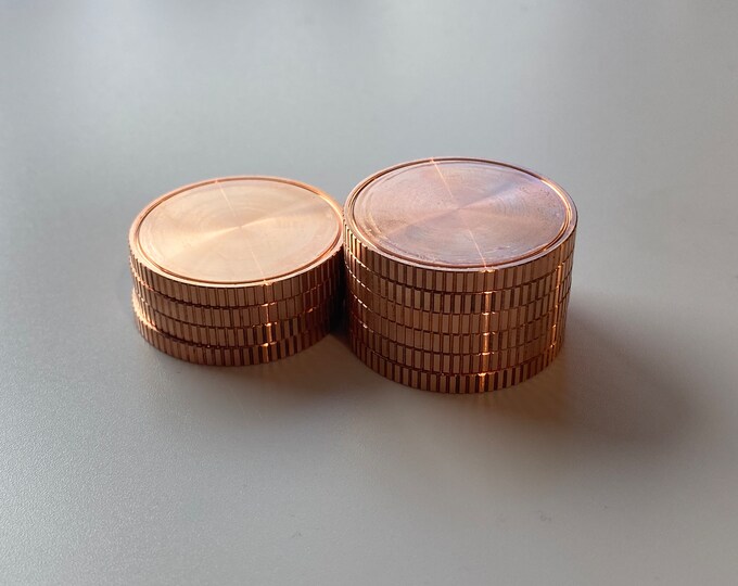 Copper Coin Blanks - Challenge Coin - Reed Edge - Grooved - Brushed ...