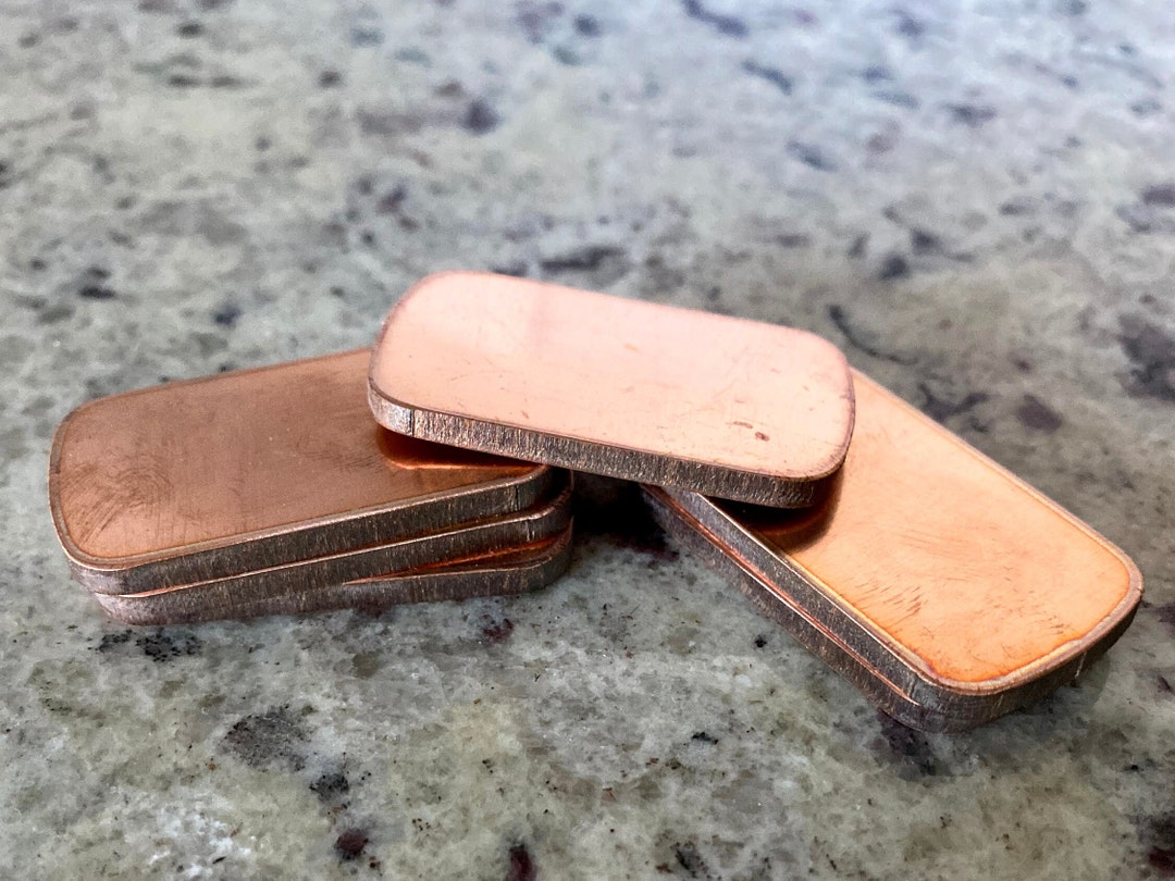 Heavy-duty Copper Dog Tag Blanks | 1" X 1 3/4" | 8 Gauge Thickness ...