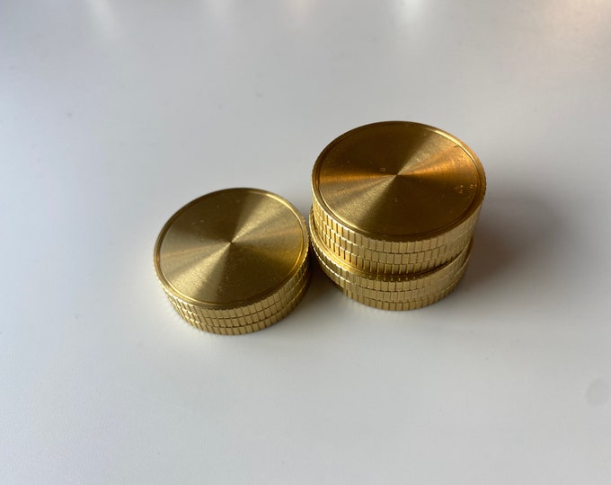 Brass Coin Blanks 1 1/4 X 1/8 American Made Reeded Edge Faceted Edge ...