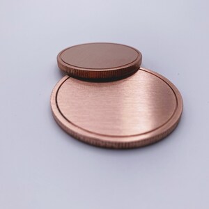 Copper Coin Blanks - Challenge Coin - Reed Edge - Grooved - Brushed ...