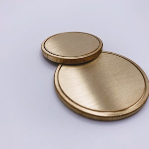 Brass Coin Blanks - Challenge Coin - Reed Edge - Grooved - Brushed ...
