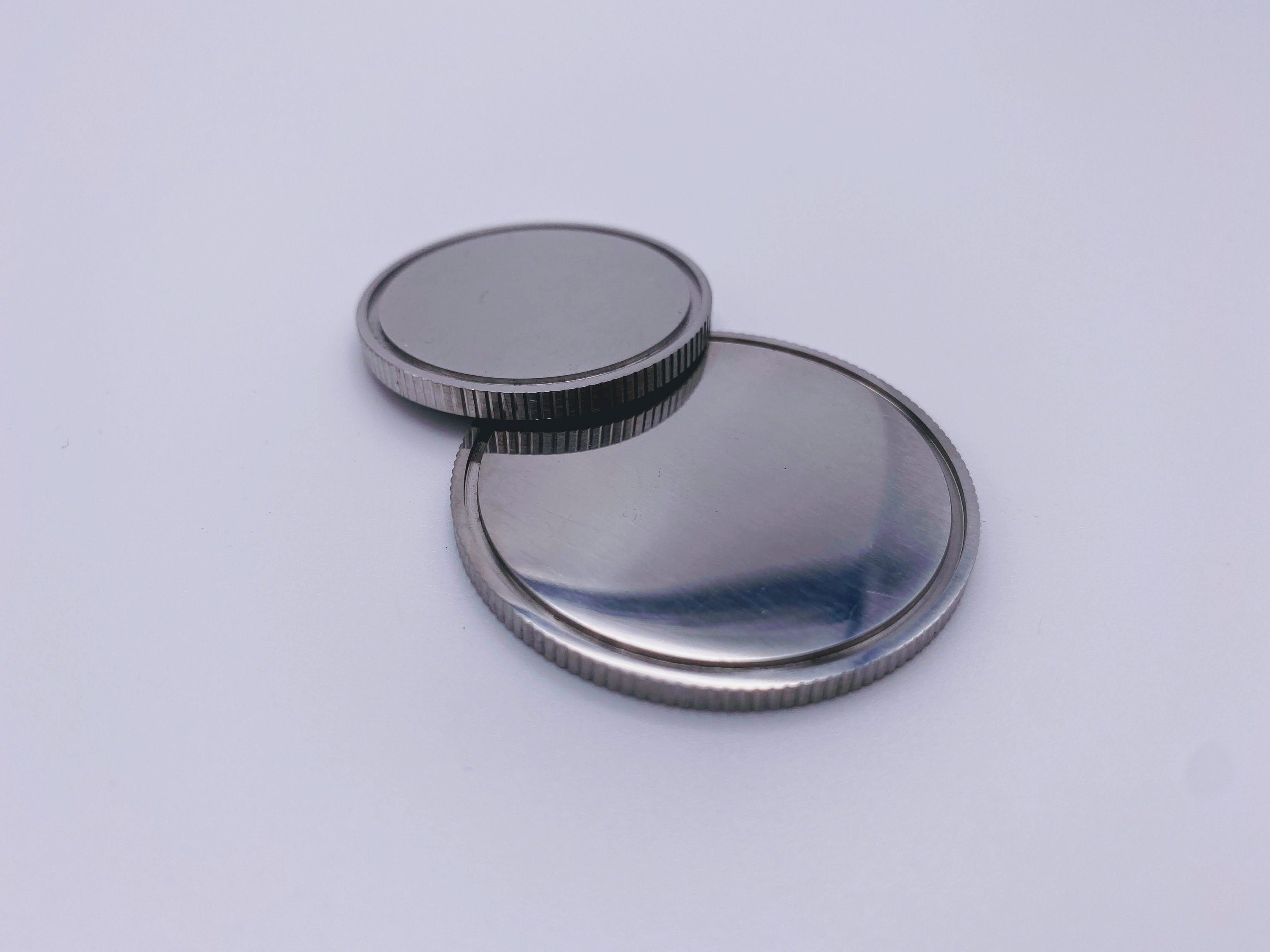 Titanium Coin Blanks - Challenge Coin - Reeded Edge - Grooved - Mirror ...