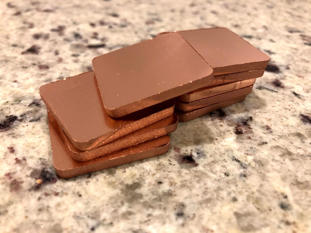 Copper Squares 1/8" Thick Blanks , 8 Gauge , Heavy Duty Blank , Hand ...