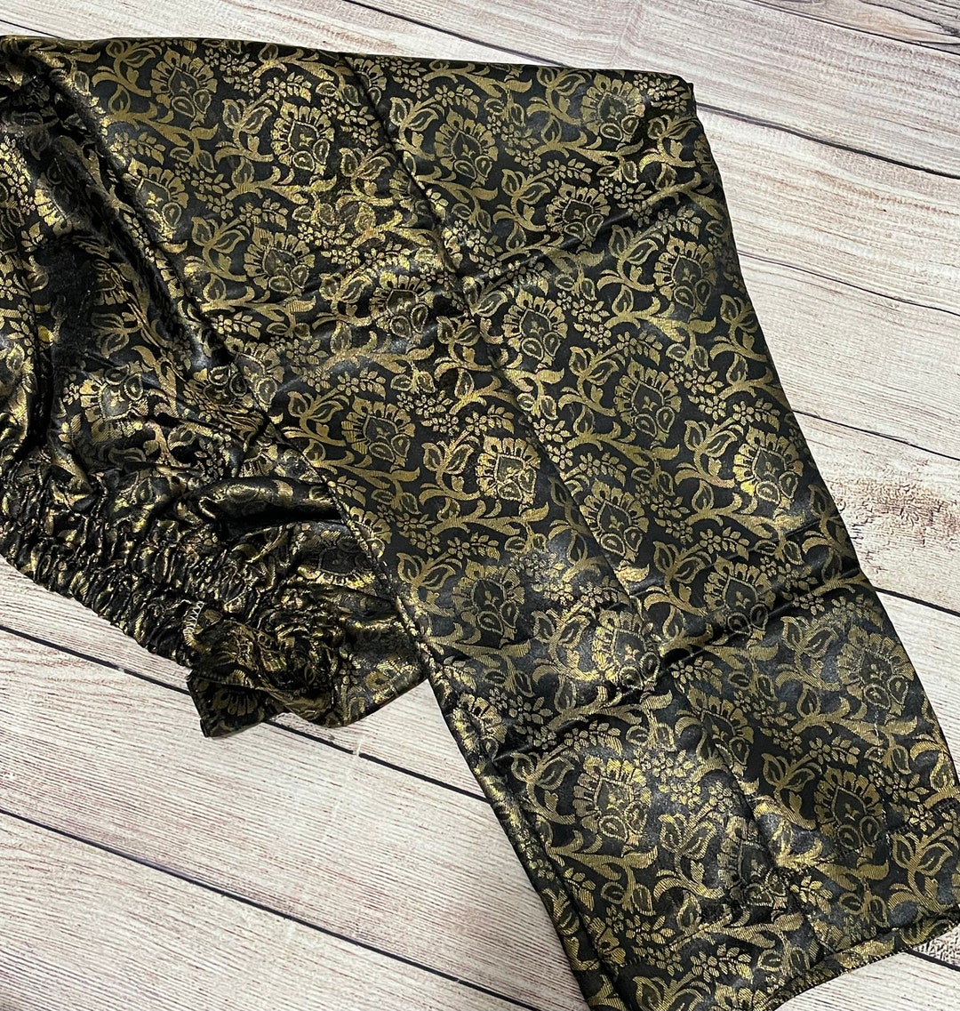 Jamawar Black and Gold Trouser Pant Pakistani Indian Bangladeshi Ready ...