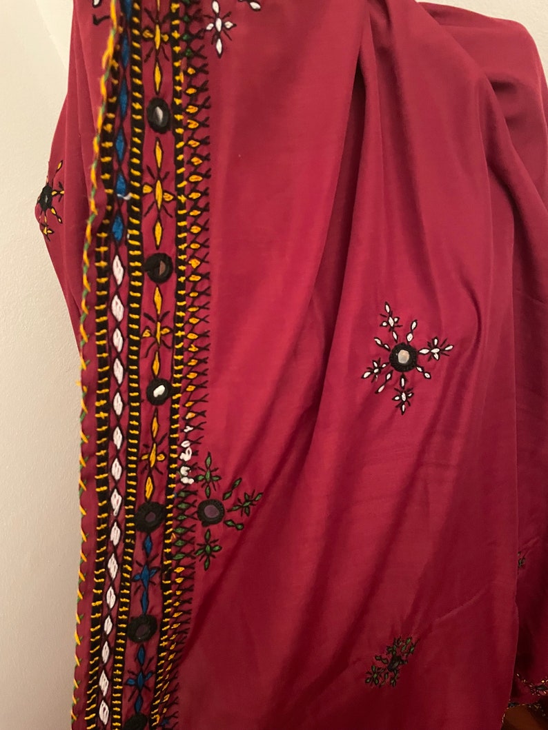 Black Balochi Fully Hand Embroidered Dupatta Shawl Chaddar Traditional ...